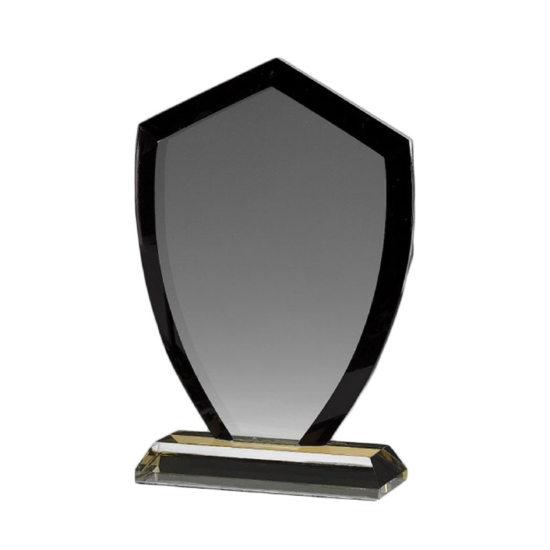 DELUXE 20CM SHIELD CRYSTAL AWARD WITH GIFT BOX - Hercules