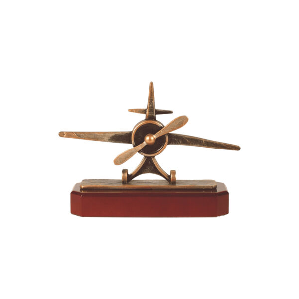 AVIATION TROPHY 19.5CM WITH AIRPLANE DESIGN – CUSTOM PRINTED PLATE ...