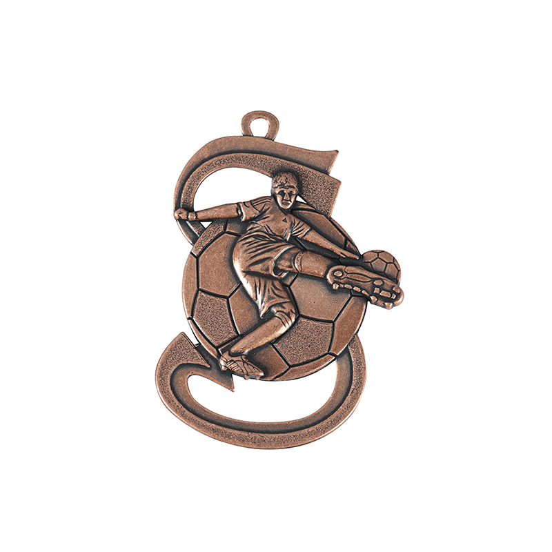 BRONZE FOOTBALL MEDAL 50MM WITH CUSTOM PRINTED LABEL – PERSONALIZED ...