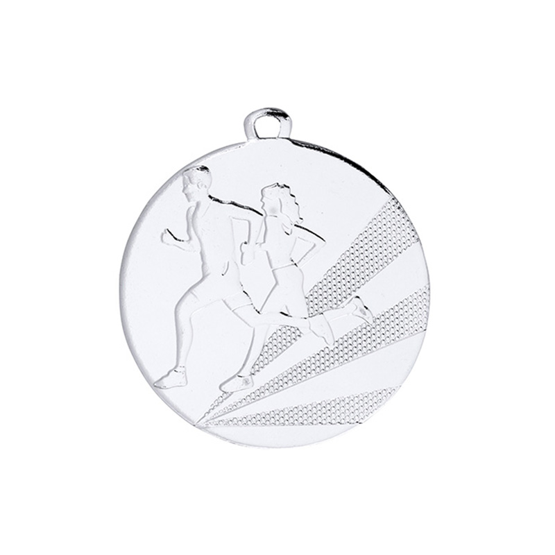 SILVER RUNNING MEDAL 50MM WITH CUSTOM PRINTED LABEL – PERSONALIZED RACE ...