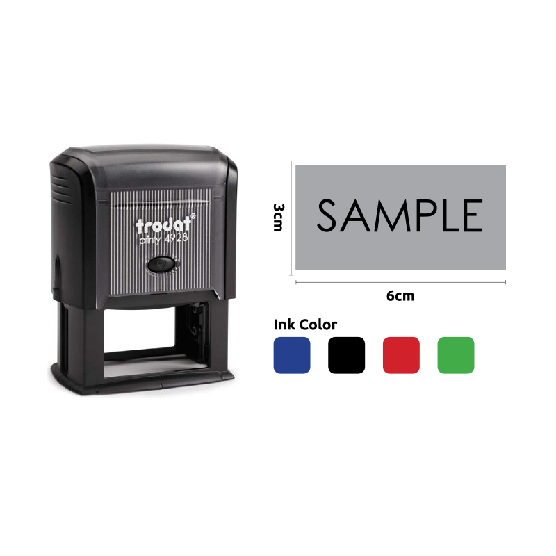 TRODAT SELF-INKING STAMP 6X3CM – CUSTOM TEXT | ECO-FRIENDLY | 24H ...