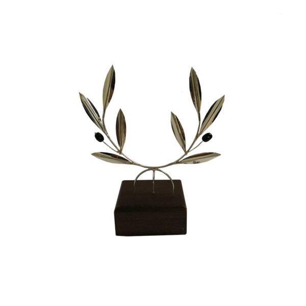 HANDMADE SILVER OLIVE TREE 13CM – AWARD W/ PRINTED PLATE & GIFT BOX ...