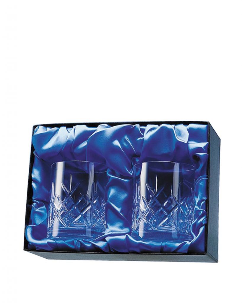 WHISKY PAIR SATIN LINED PRESENTATION BOX - Hercules