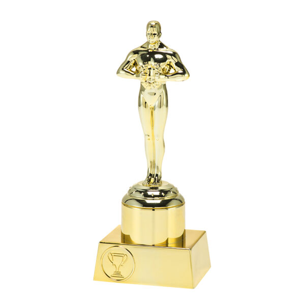 GOLD OSCAR-STYLE TROPHY – 21CM CUSTOM ACHIEVEMENT AWARD - Hercules