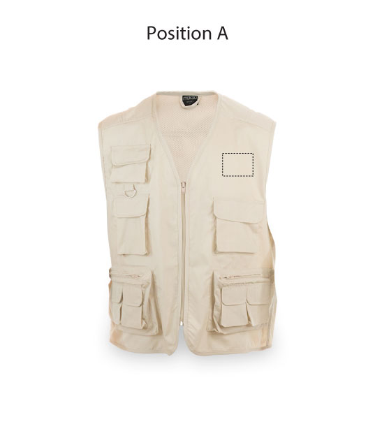 VEST SOVIET BEIGE WITH POCKETS - Hercules