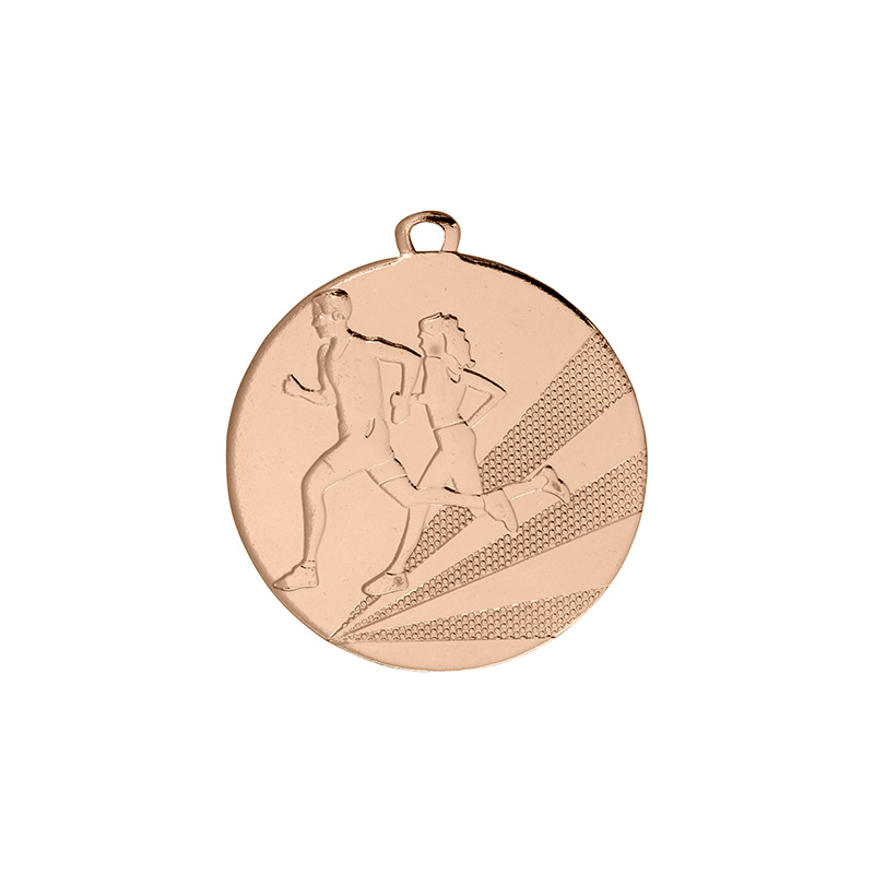 BRONZE RUNNING MEDAL 50MM WITH CUSTOM PRINTED LABEL – PERSONALIZED RACE ...