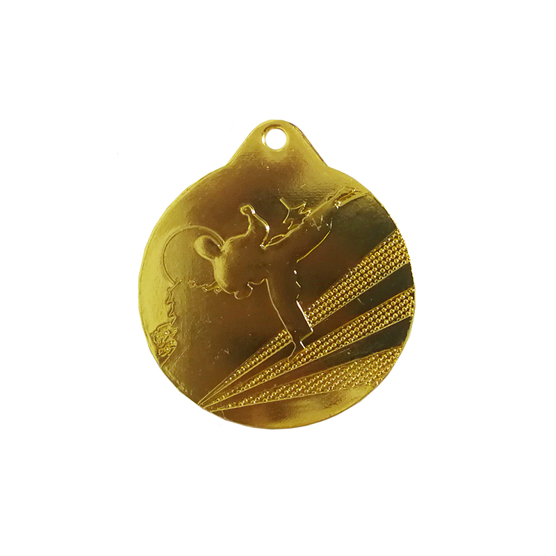 GOLD KARATE MEDAL 50MM WITH CUSTOM PRINTED LABEL – MARTIAL ARTS AWARD ...