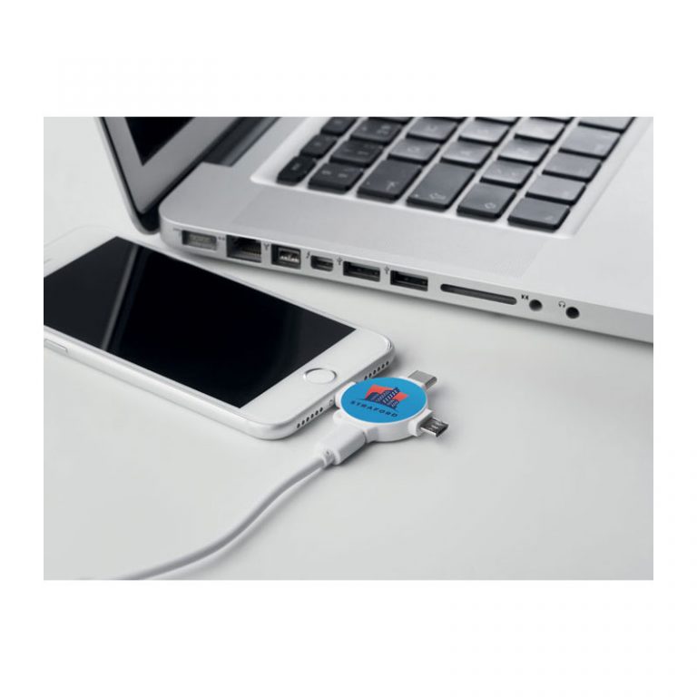 CHARGING CABLE 3-IN-1 WITH 3 DIFFERENT CONNECTORS - Hercules