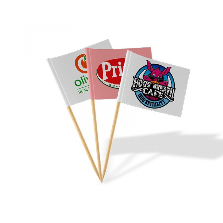 CUSTOM TOOTHPICK COCKTAIL FLAGS (PACK OF 500) - Hercules