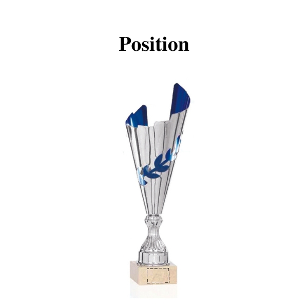 LASER LINE TROPHY WITH BLUE DETAILS 47CM - Hercules